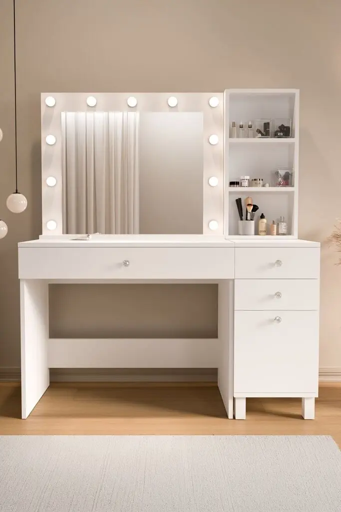 Hanah Home Sto za šminkanje, Beli