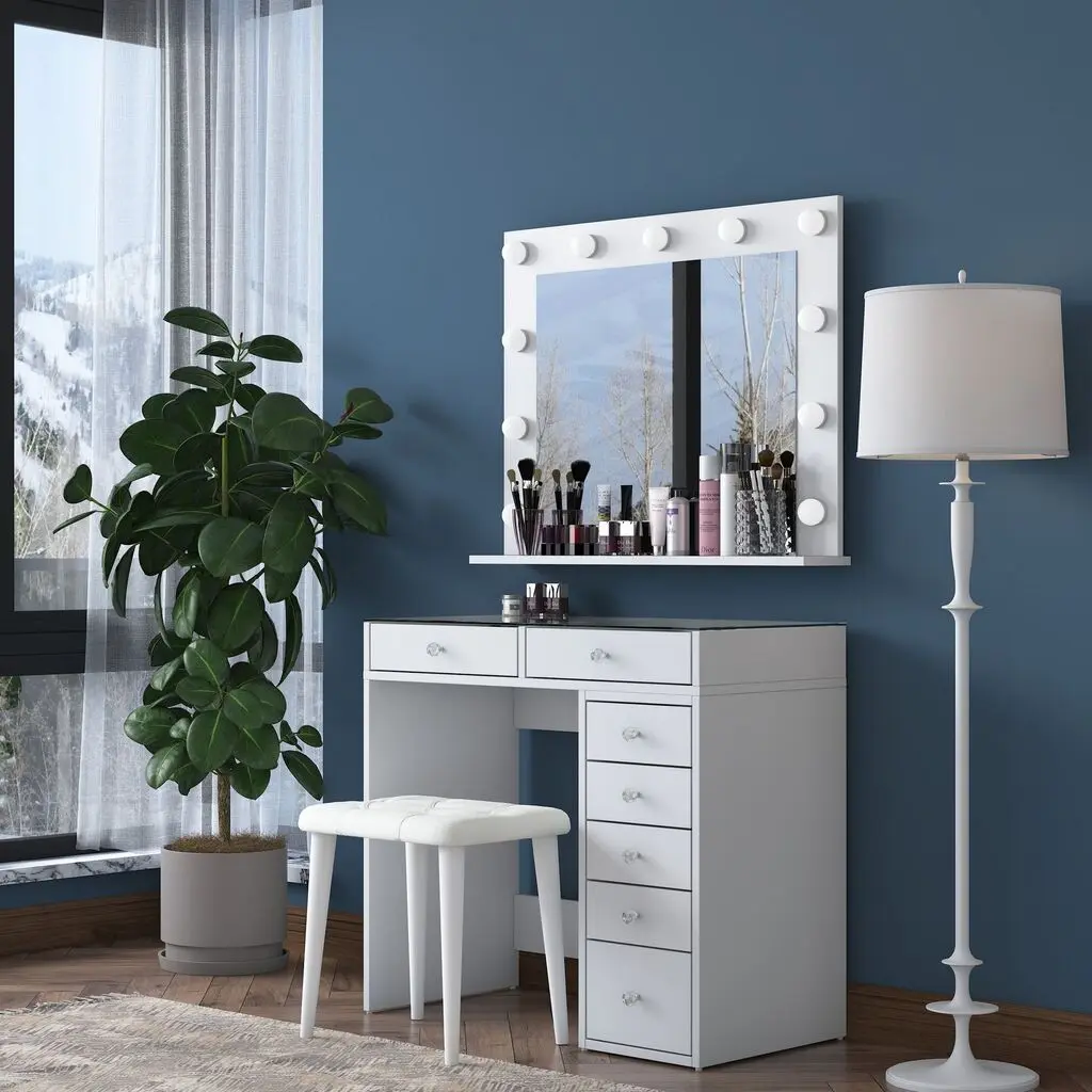 Hanah Home Sto za šminkanje, Beli