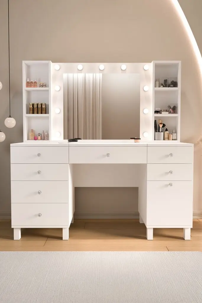 Hanah Home Sto za šminkanje, Beli