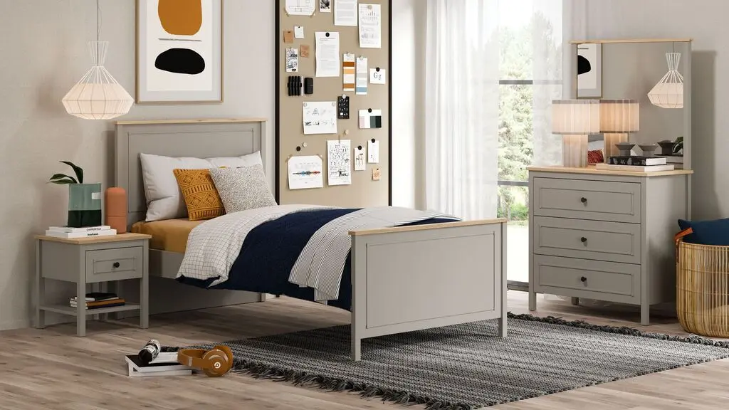 Hanah Home Pojedinačni krevet, Sivi