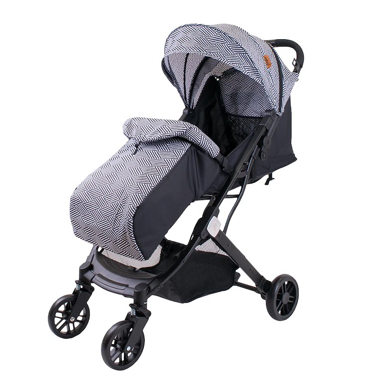 JUNGLE QUAD KOLICA ZA BEBE 0+M CRNO BELO