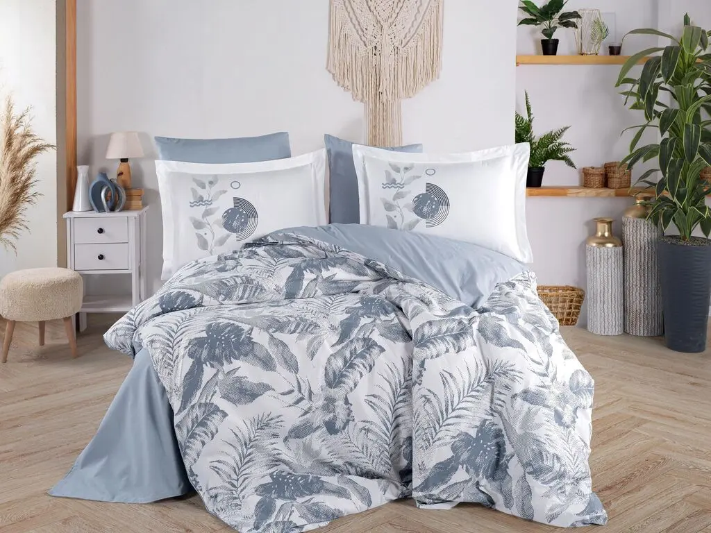 L'essentiel Maison Set poplin posteljine, Plavi