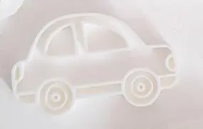 KREATIVNI SLATKIŠI Modla za kolače i ukrase Auto, 10 cm, Bela