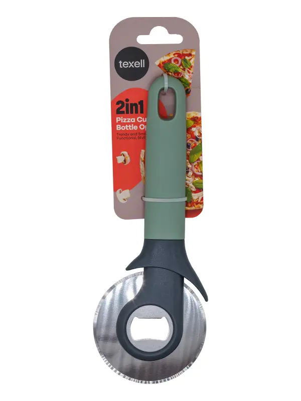 TEXELL Nož za picu/Otvarač za flašu TKP-391, Zeleni