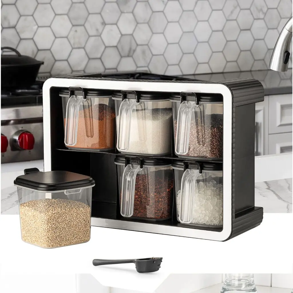Hermia Set teglica za začine, 7 komada, Antracit
