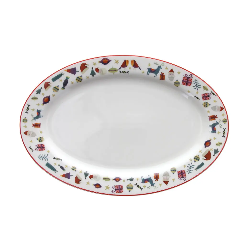 Tognana Tanjir plitki ovalni 36 cm Atollo Candy, Porcelan