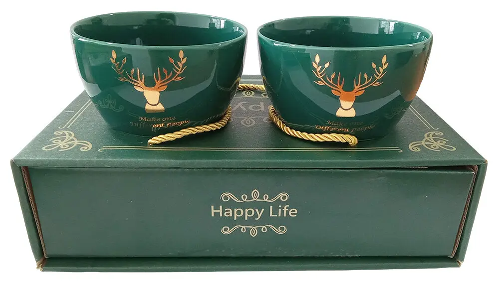 Asch Set činija Happy Life, 2 komada, Zeleni