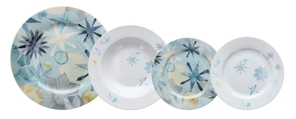 Tognana by Andrea Fontebasso Servis za ručavanje Atollo Cristalli, set od 18 delova, Porcelan