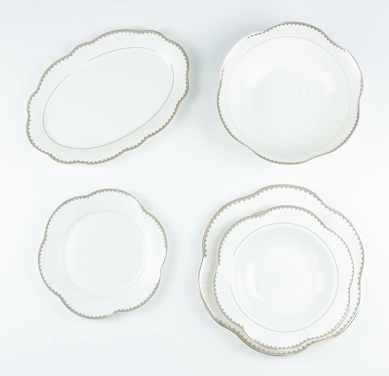 AMC HOME Set za ručavanje Marquette, 20 elemenata, Bela
