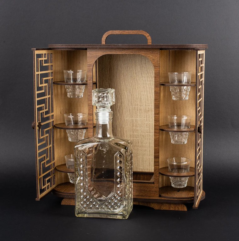 BeamCraft Mini bar sa flašom od 0,5L i 6 čašica