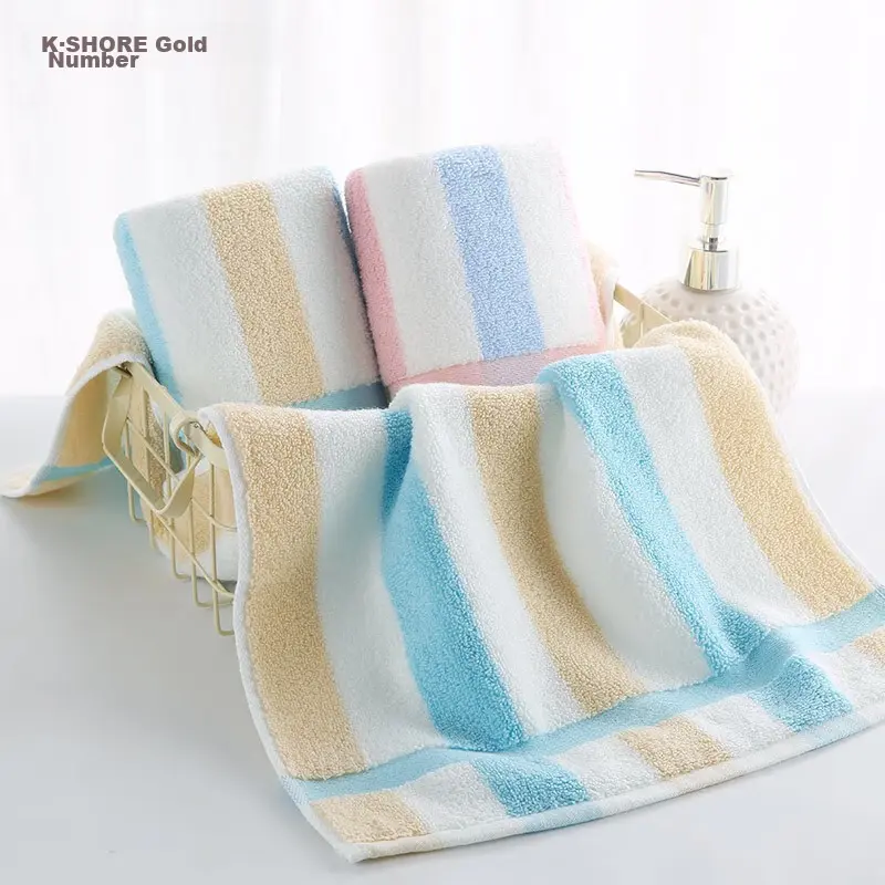 King Shore Set peškira, 34x70cm, 2 komada, Roze-zeleni