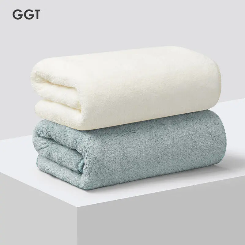 GGT Set peškira, 35x75cm, 2 komada, Belo-zeleni