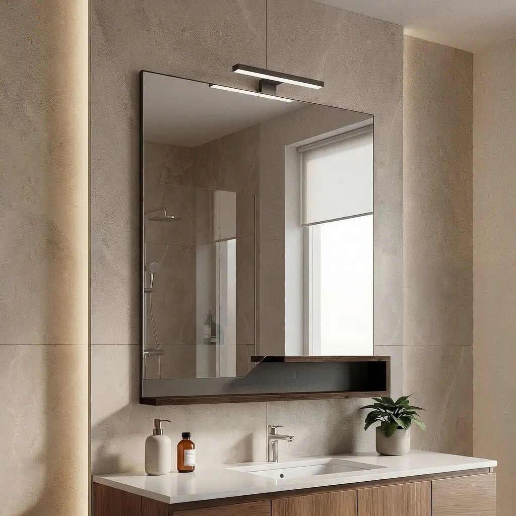 Hanah Home Ogledalo za kupatilo, Braon