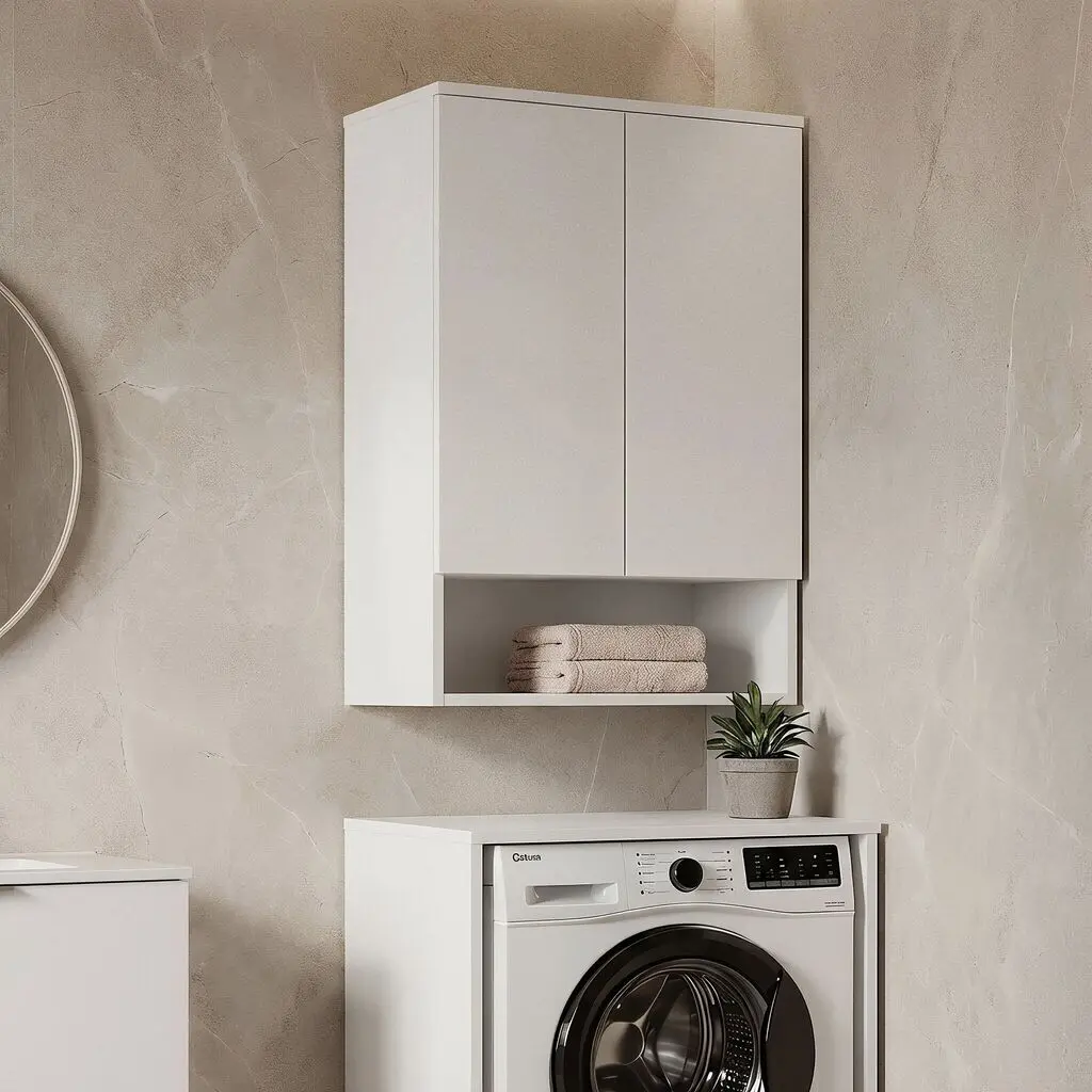 Hanah Home Polica za kupatilo, Bela
