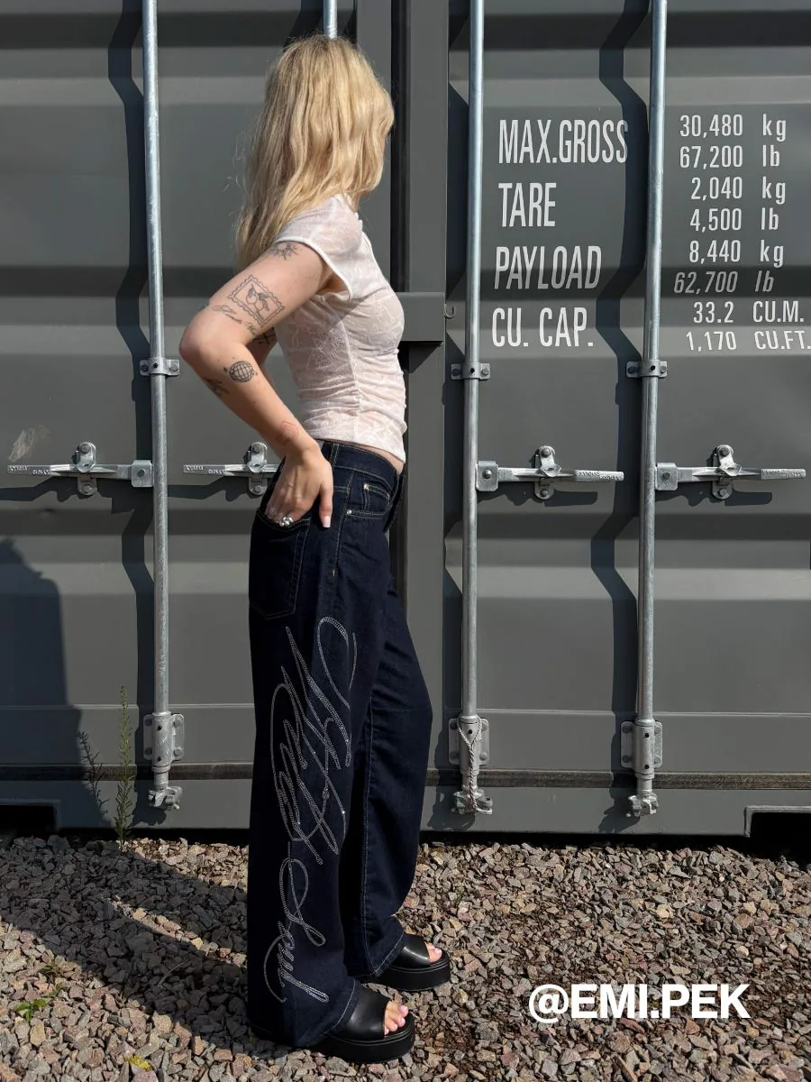 Baggy fit farmerke