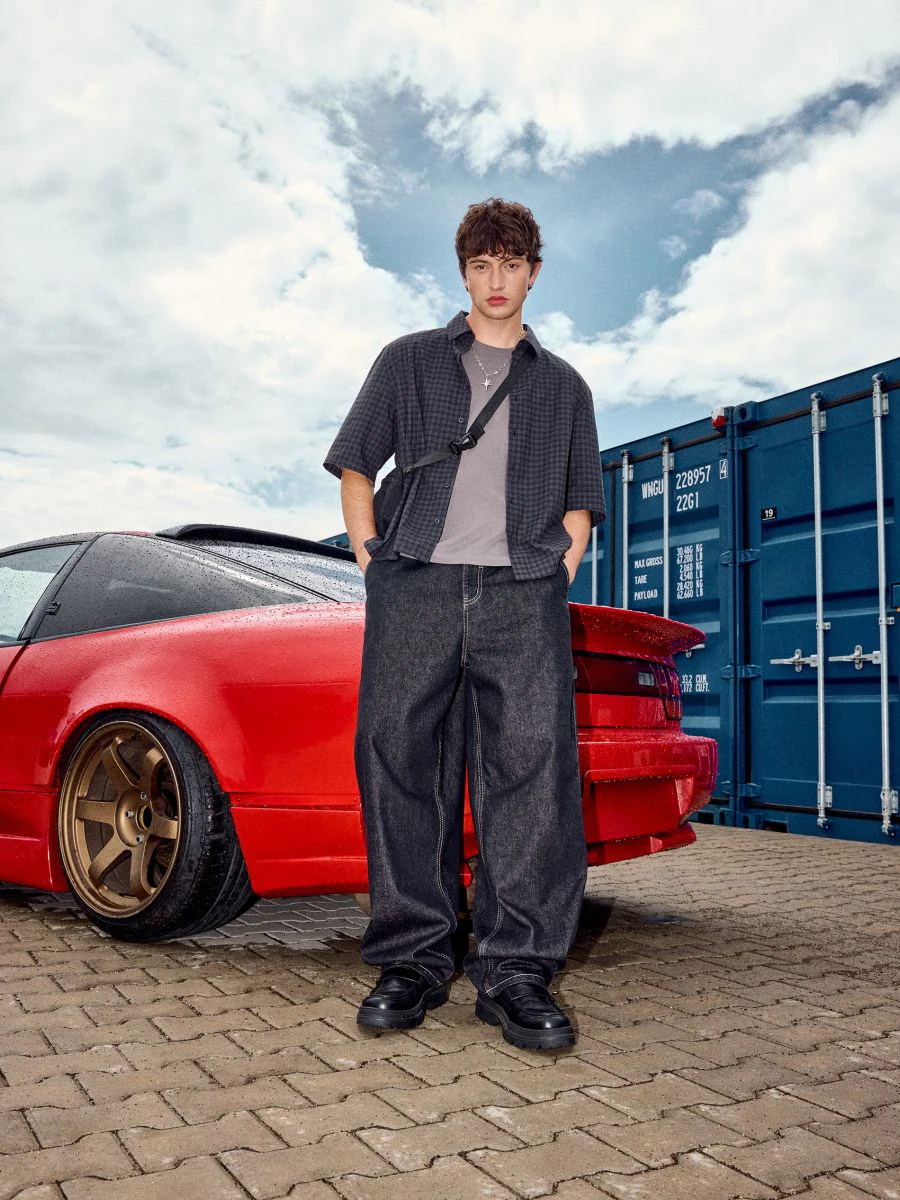 Baggy fit farmerke
