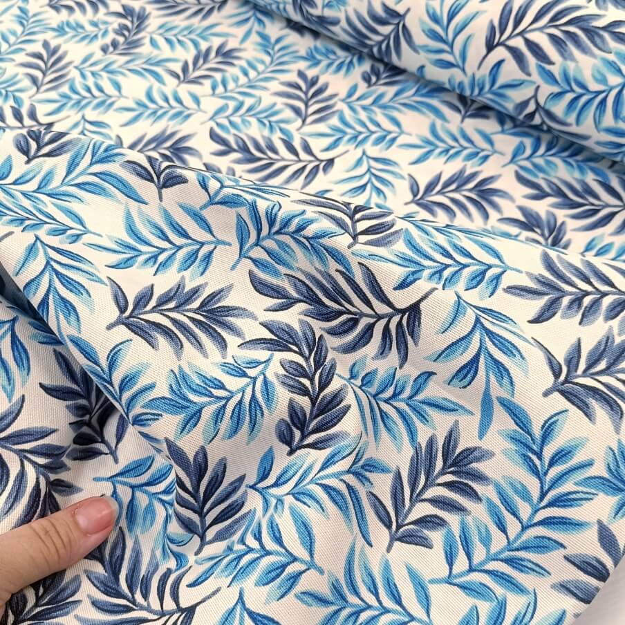 Cotton dekor plavi listići