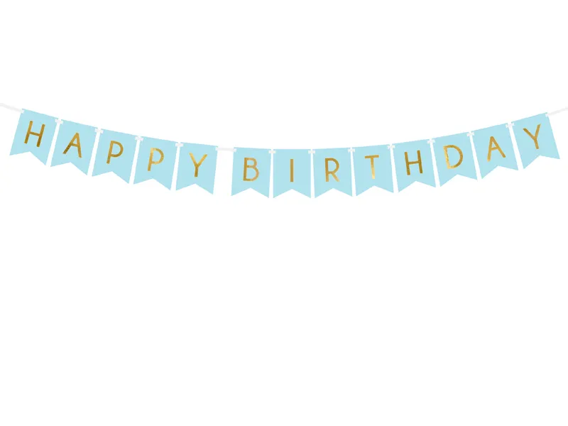 Happy birthday baner svetlo plavi