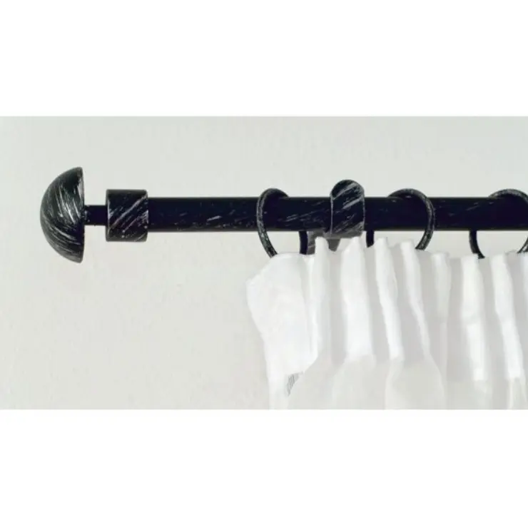 SENSE HOME Teleskopska garnišna za zavese sfera 120-210cm crno-siva