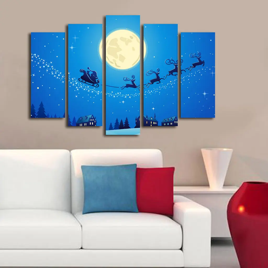 Wallity Set slika 5PATNOEL-2, 105x70 cm, 5 komada