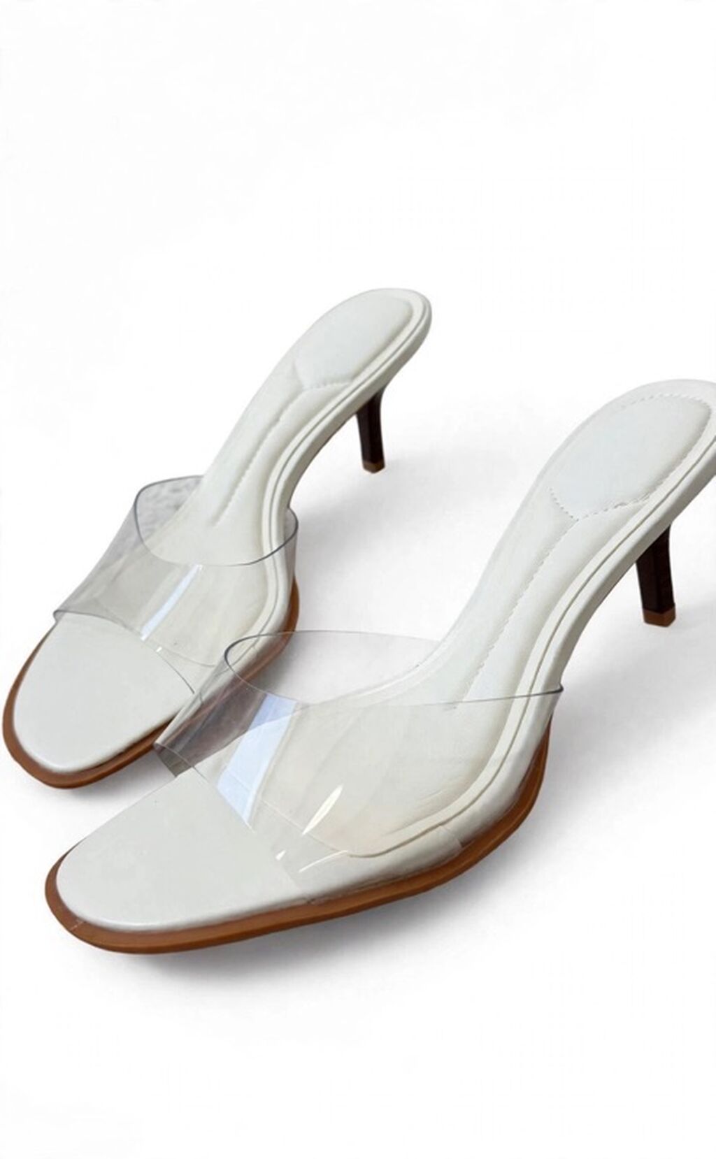 Prozirne mule sandale s potpeticom - Dizajn: elegantne mule sa