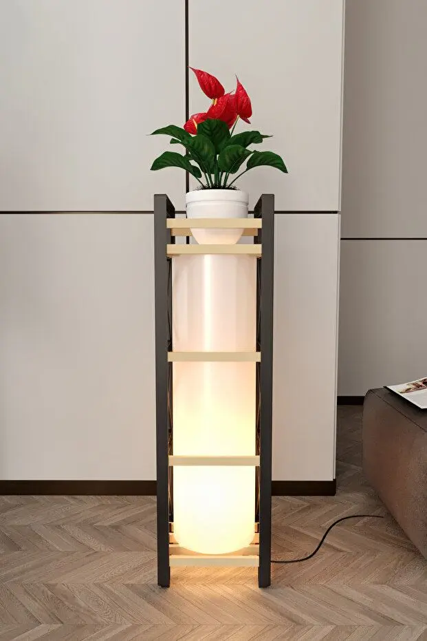 Opviq Podna lampa, Crna