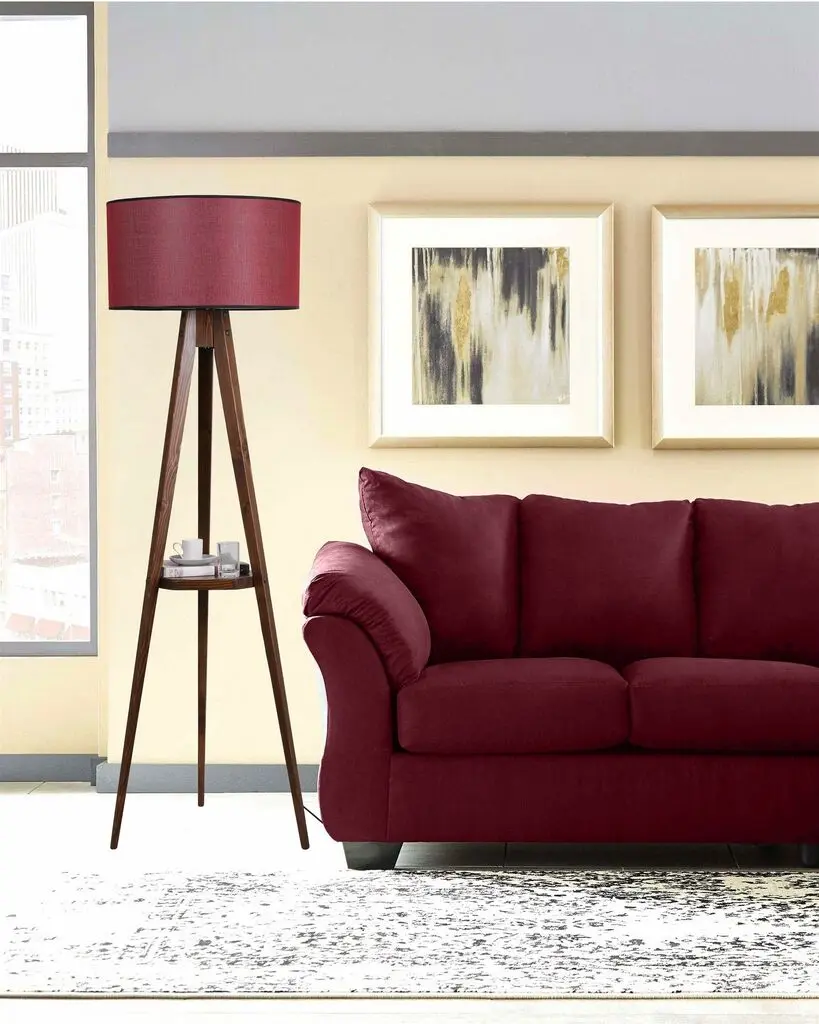 Opviq Podna lampa, 153 cm, E27, Bordo