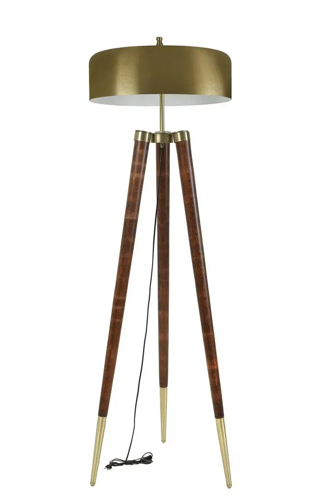 Opviq Podna lampa Retro 8, 165 cm, E27, Zlatne boje