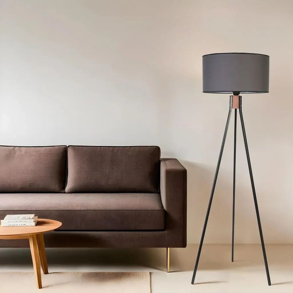 Opviq Podna lampa Fisco, 155 cm, E27, Crna