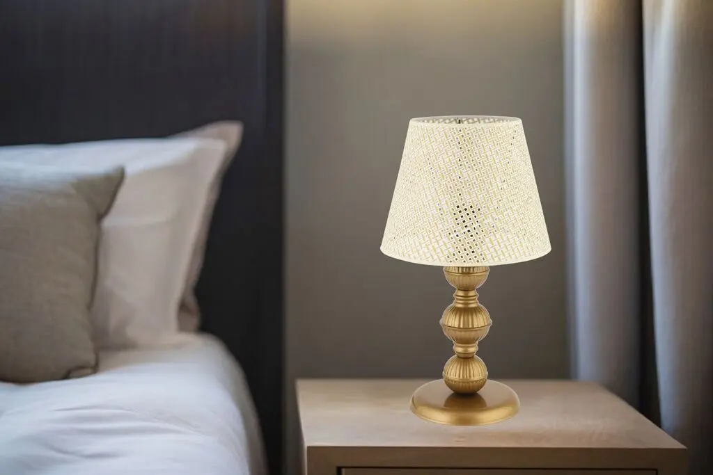 Opviq Stona lampa 301 Hazeran, 60 W, 45 cm, Krem