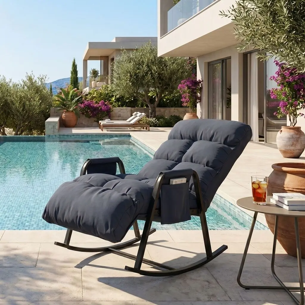 Atelier del Sofa Baštenska stolica za ljuljanje, Antracit