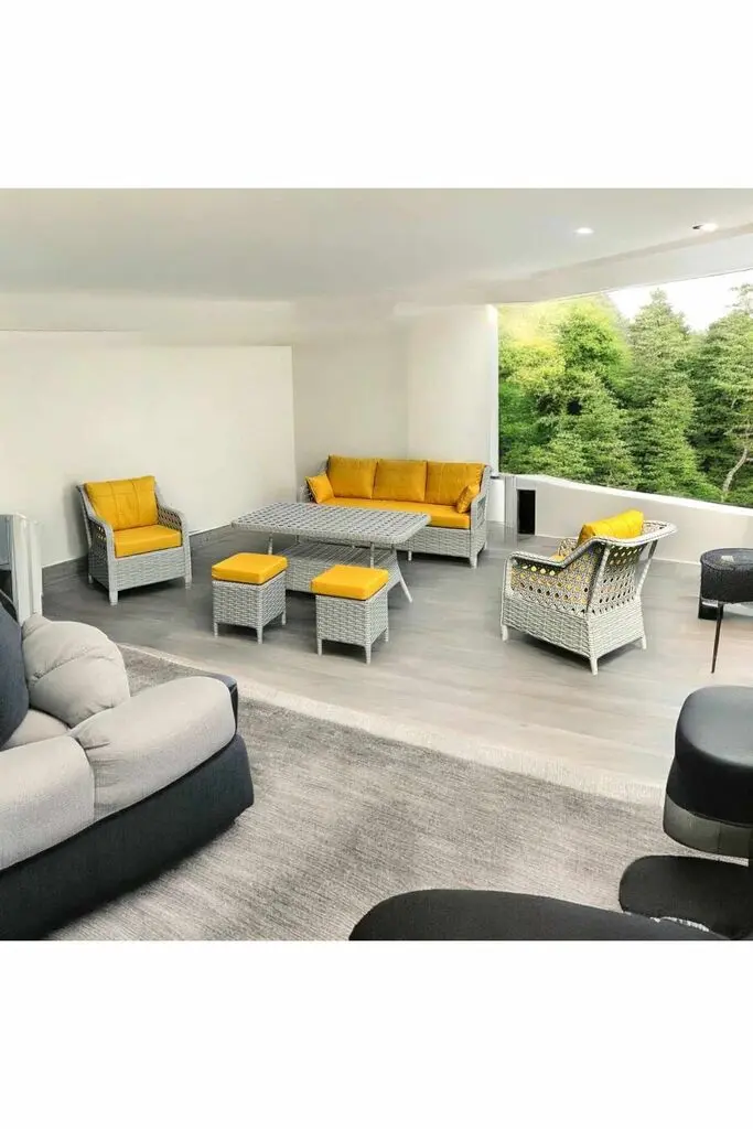 Hanah Home Baštenski set nameštaja, Žuta