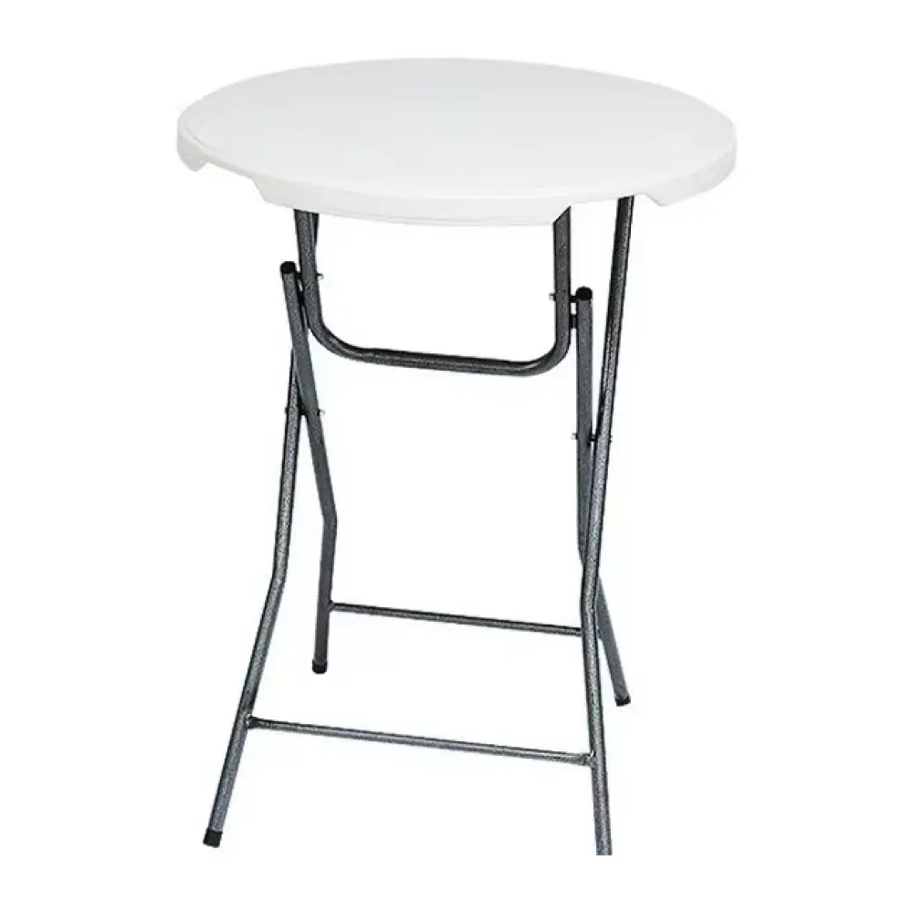 MKS Okrugli barski sto Garden, 80 cm, Prenosivi, Beli