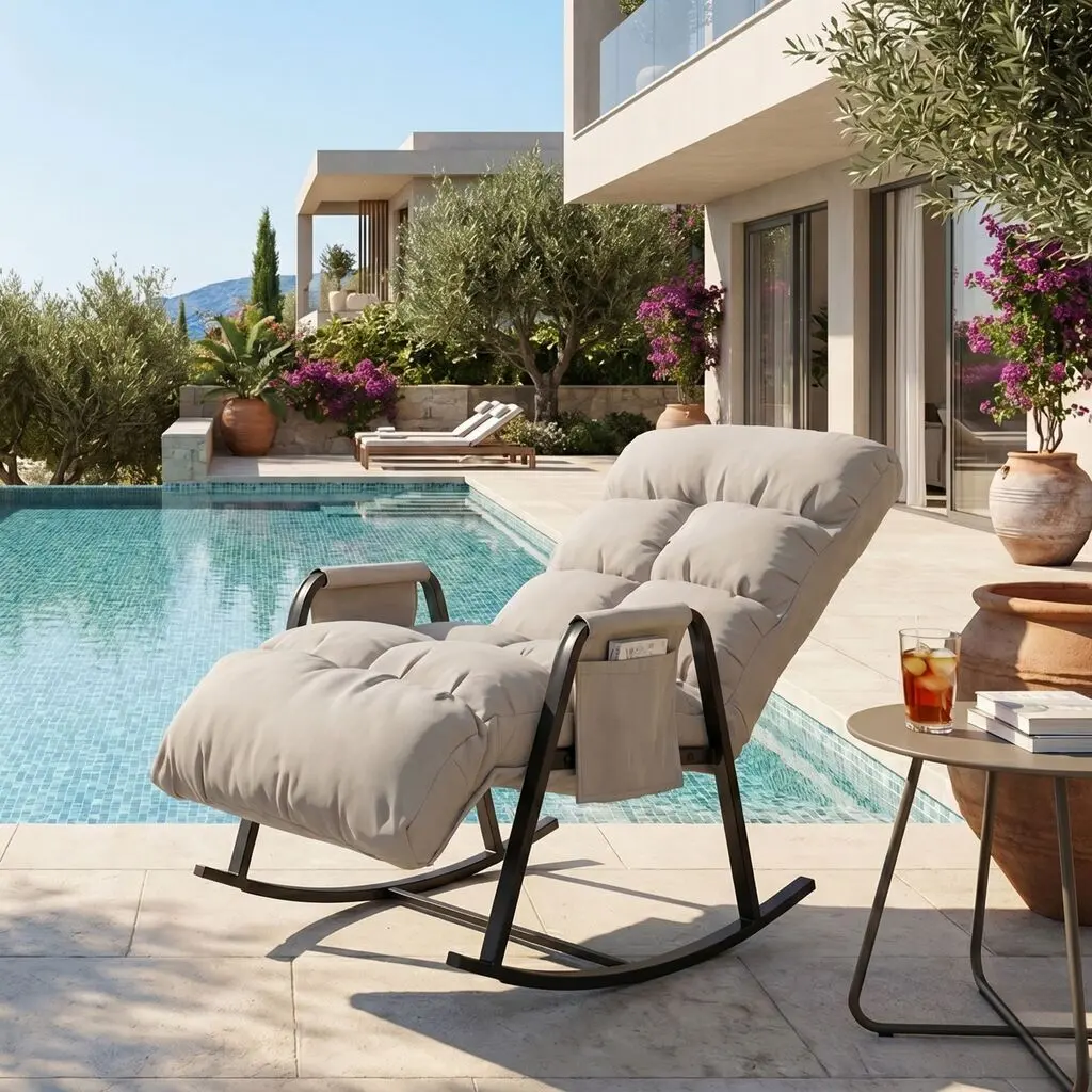 Atelier del Sofa Baštenska stolica za ljuljanje, Bež