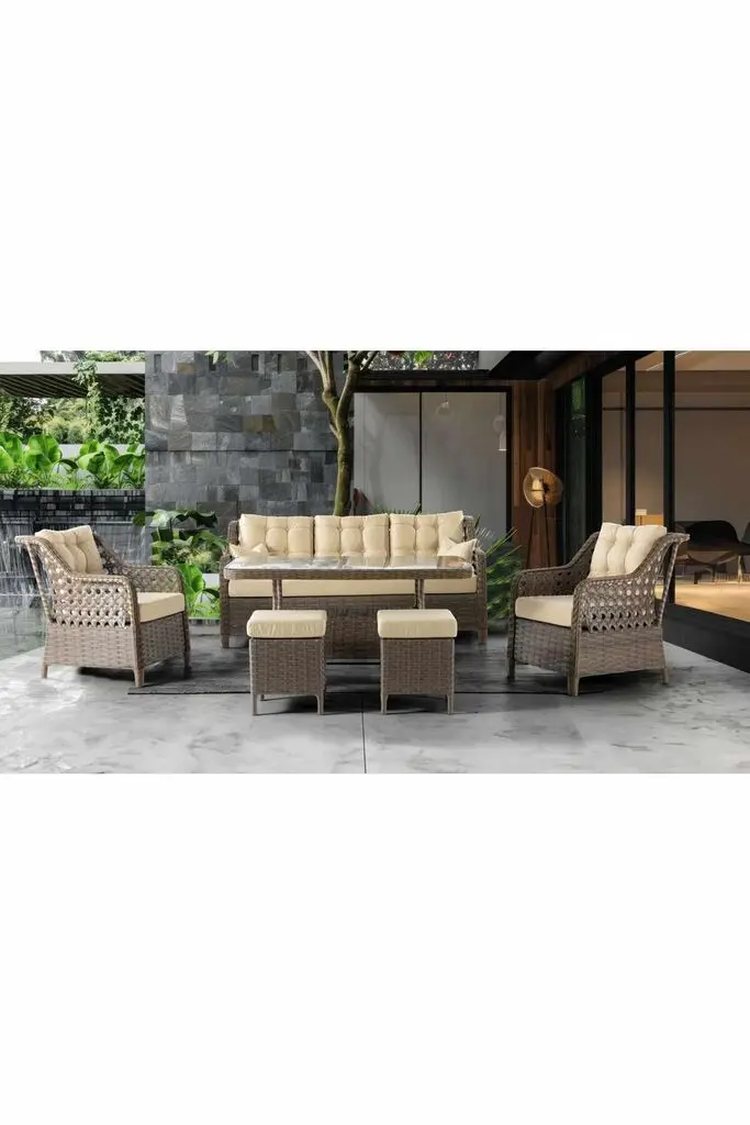 Hanah Home Baštenski set nameštaja, Krem