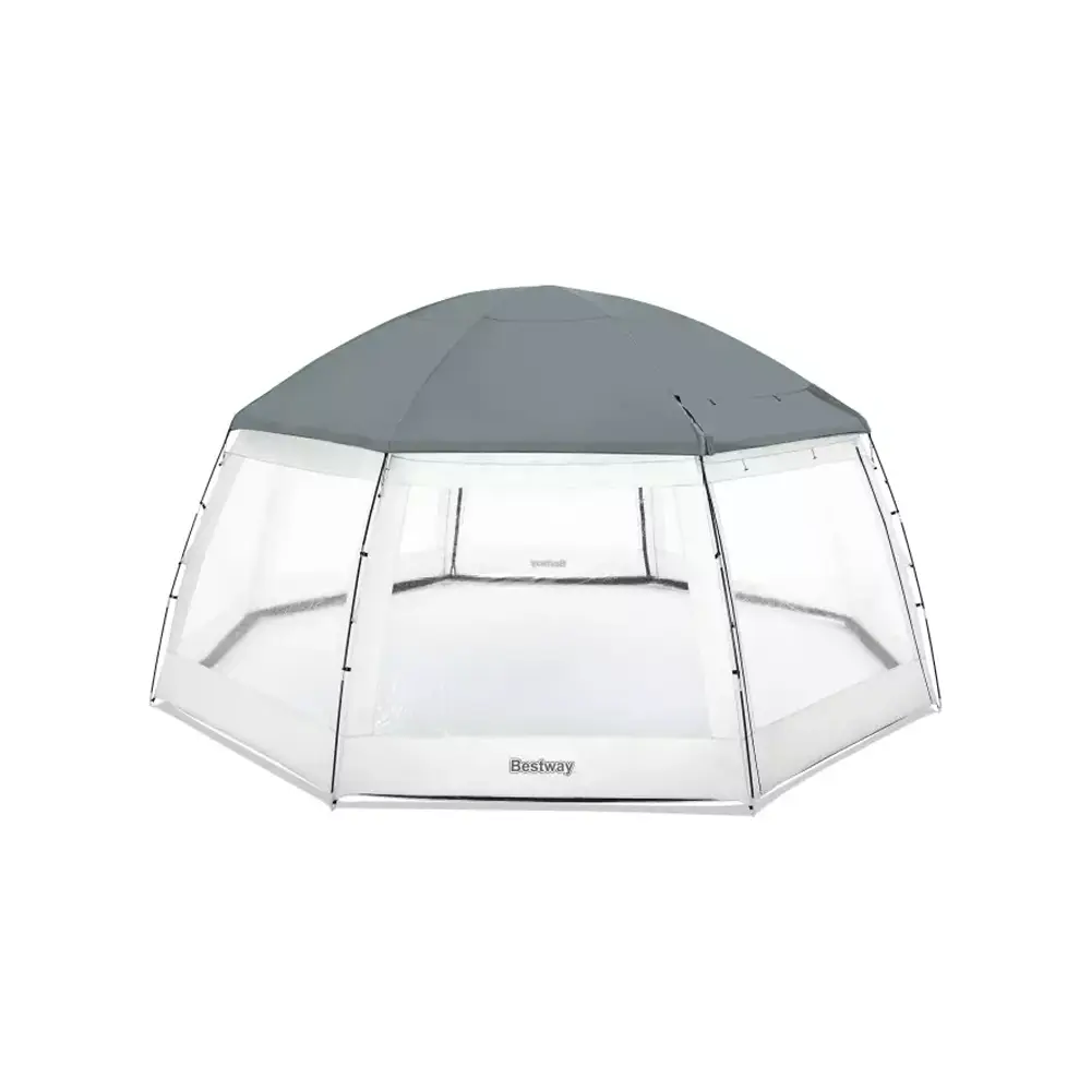 Bestway Gazebo za okrugle bazene 58612, 600 x 600 x 295 cm, Sivo-beli