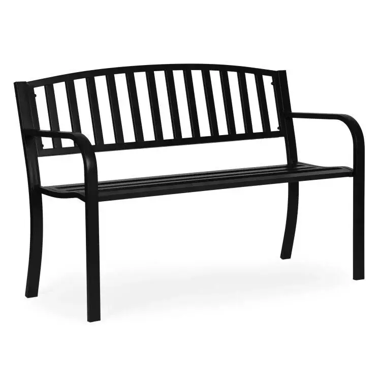 Višenamenska baštenska klupa, 120×50 cm, crna