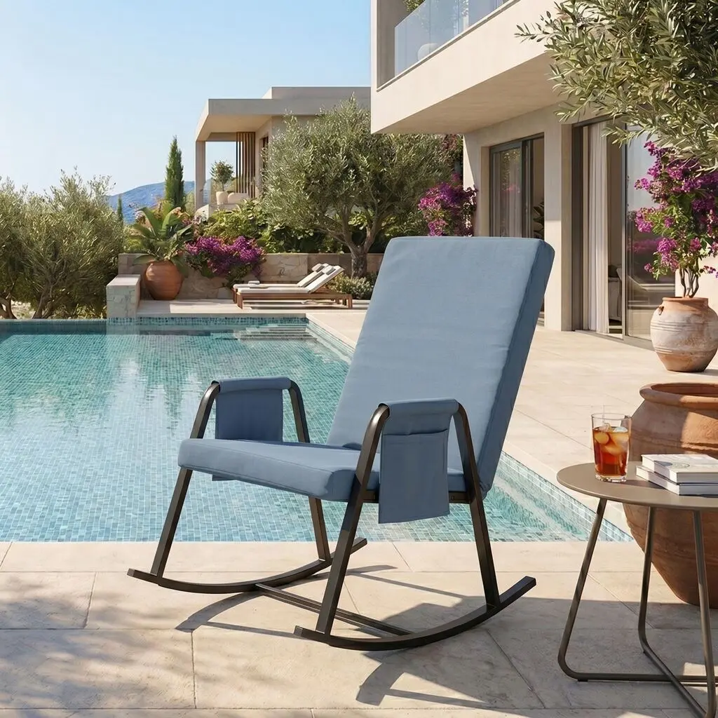 Atelier del Sofa Baštenska stolica za ljuljanje, Siva