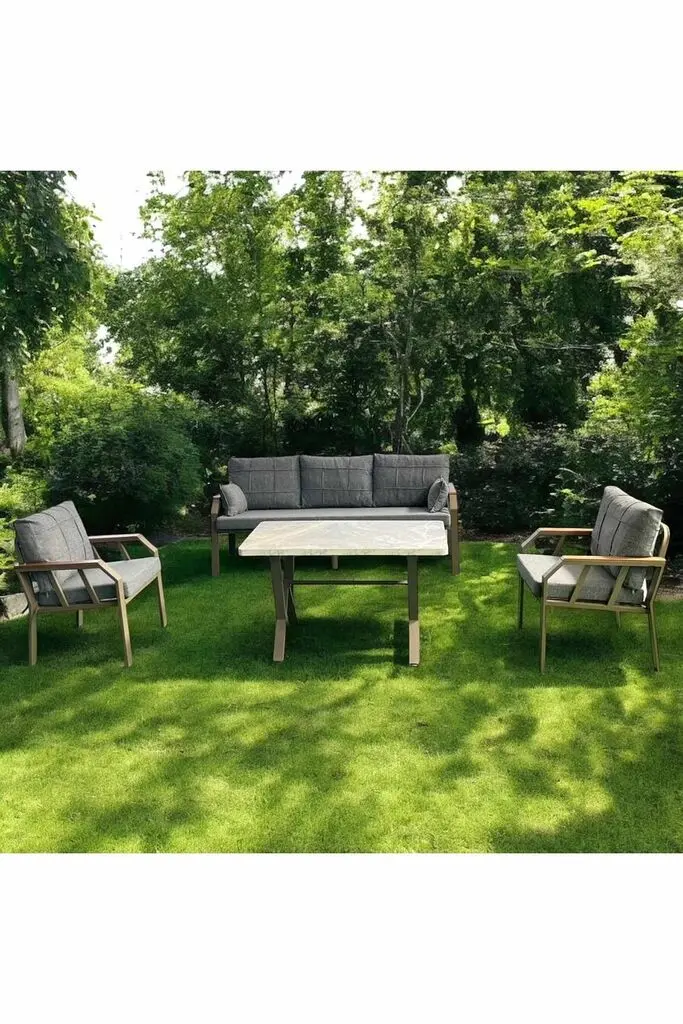Hanah Home Baštenski set nameštaja, Sivi