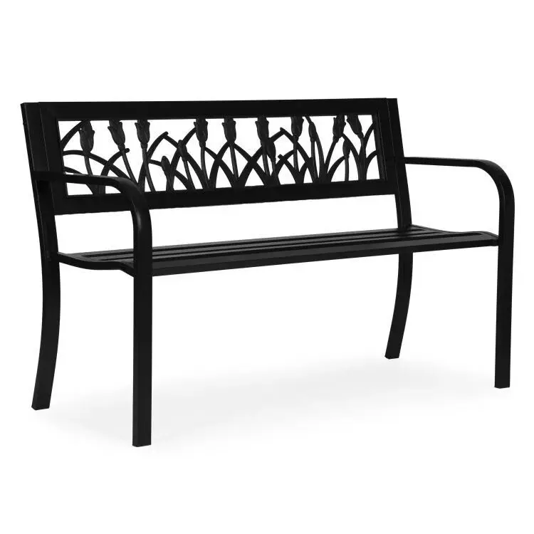 Višenamenska baštenska klupa, 120×50 cm, crna
