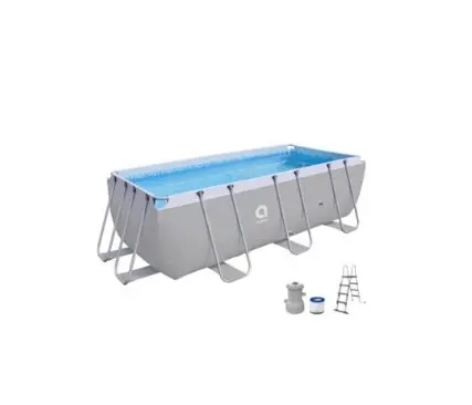 Avenli Montažni bazen za dvorište + Pumpa sa filterom, Sa čeličnom konstrukcijom, 400x207x122cm, 8870l, Sivi