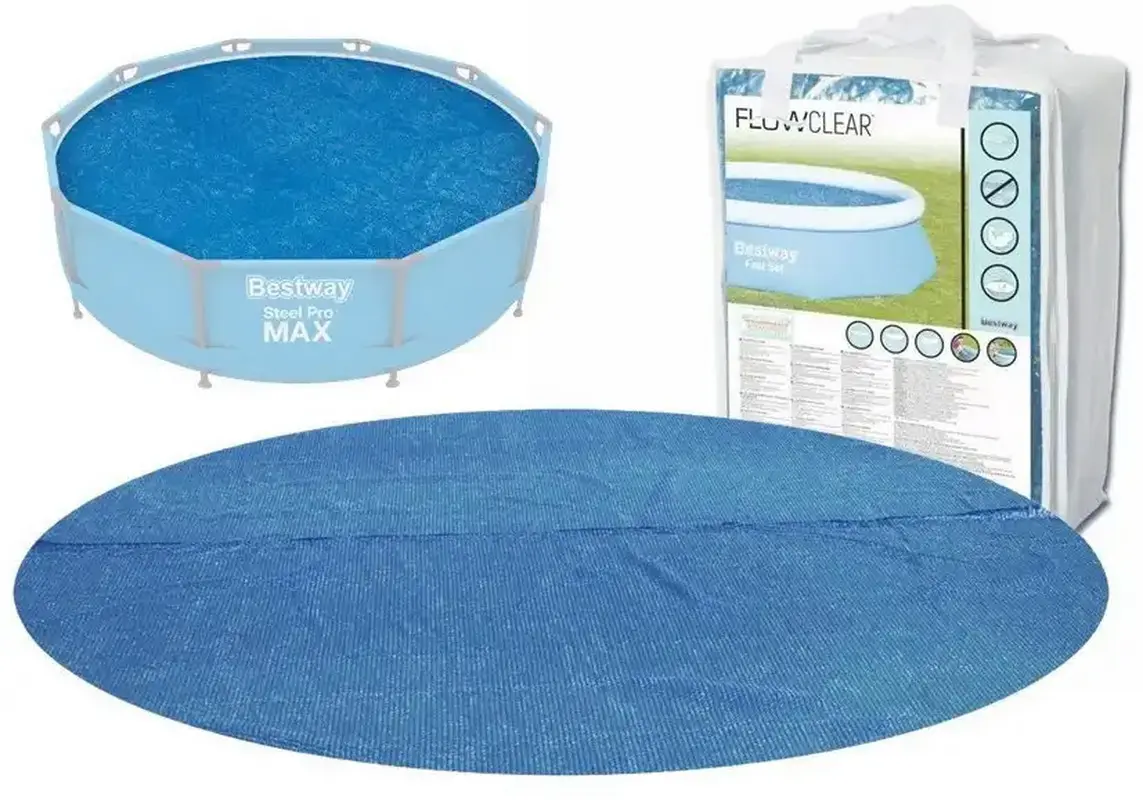 Bestway Solarni pokrivač za bazen 58241, 305 cm, Plavi