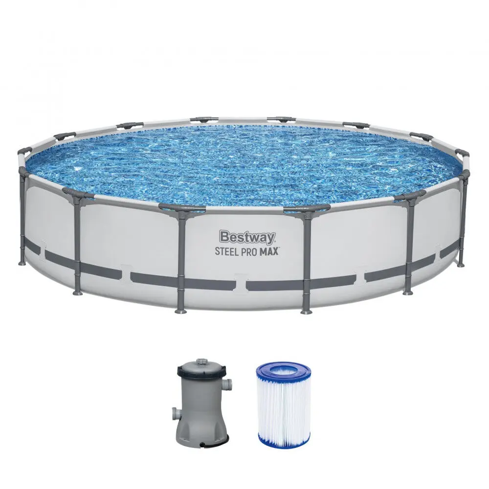 BESTWAY prefabrikovani bazen sa metalnim okvirom i filter pumpom, 4,24 m x 84 cm