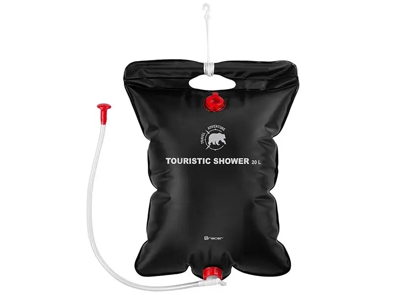 Tracer Solarni turistički kamp tuš sa pumpom CampPump, 20 l, Crni