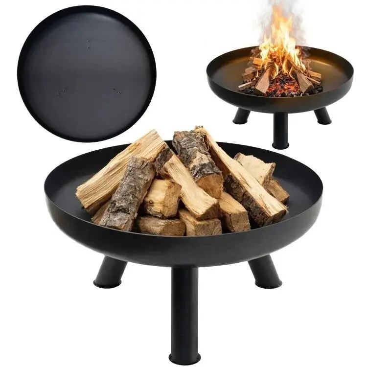 ModernHoum Baštenska vatra od livenog gvožđa, 60 cm, crna