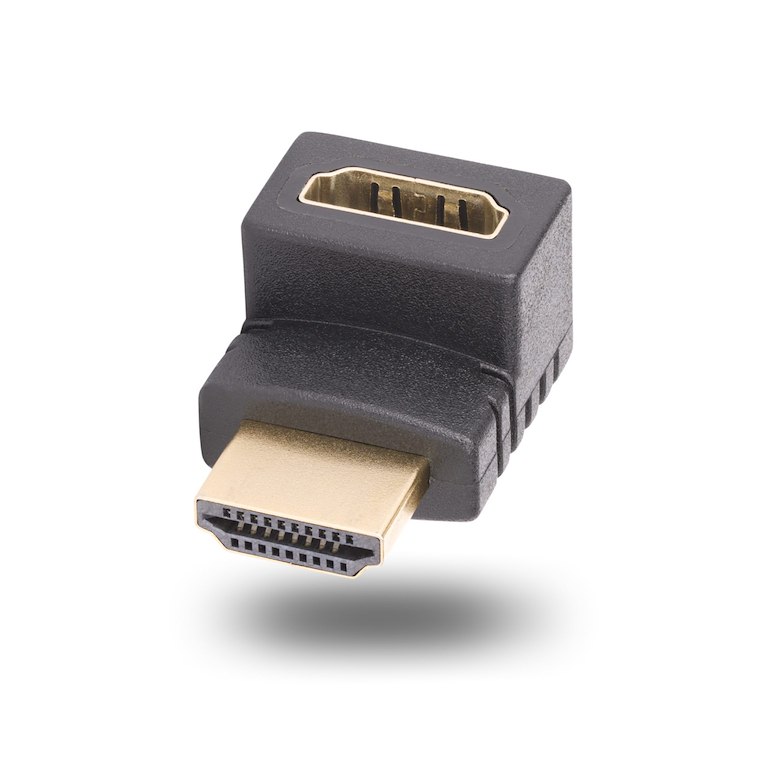 Ugaoni HDMI Adapter Muško-Ženski (M/Ž) 270 Stepeni - Za Uske Prostore i TV na Zidu