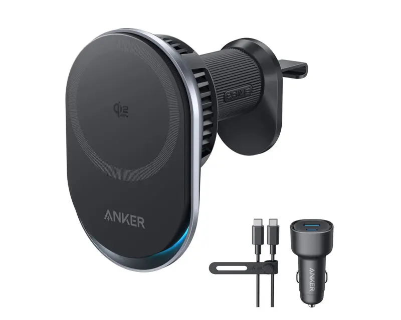 Anker Auto punjač Prime, 25 W, MagGo, Sa USB-C M/M kablom, Crni