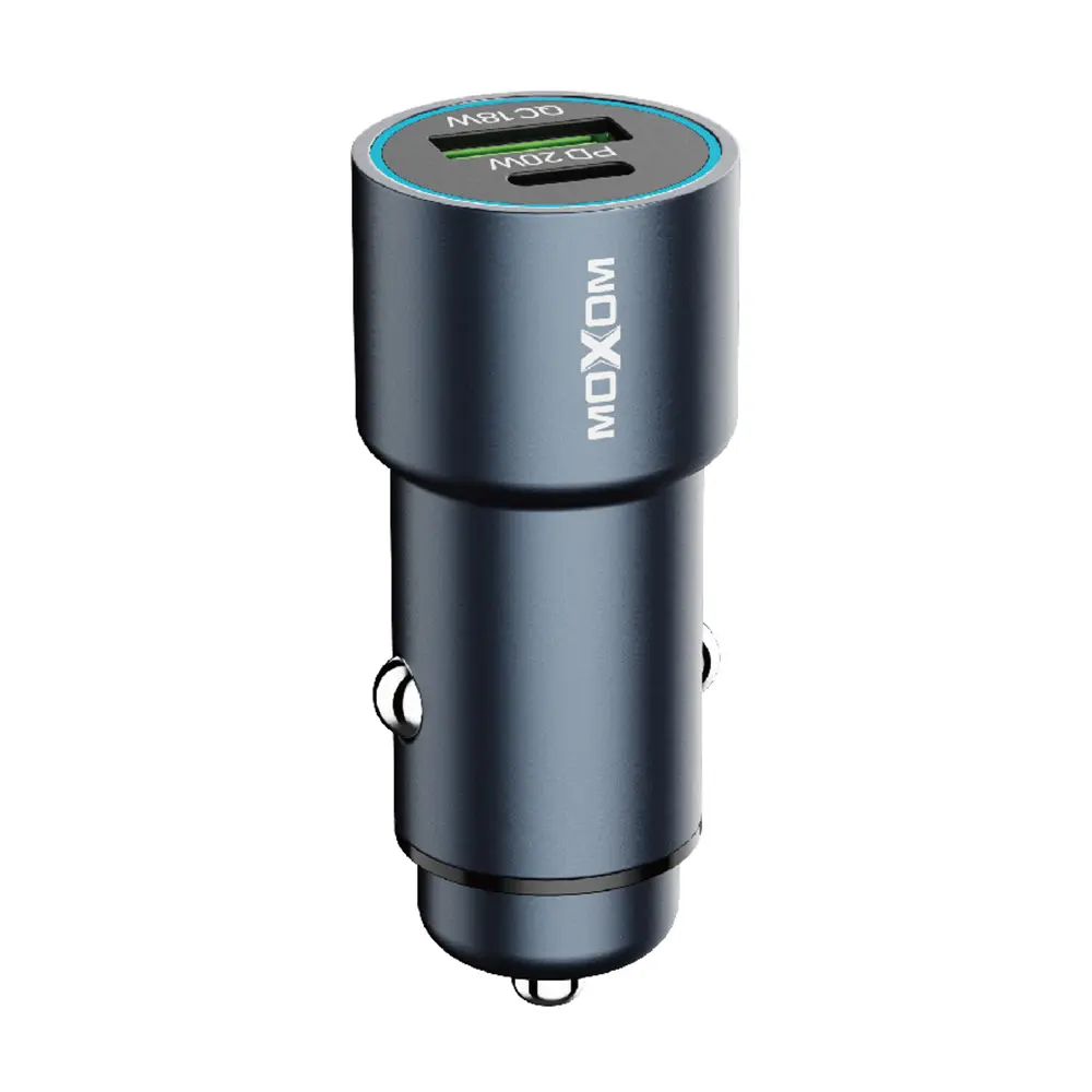 MOXOM LX-VC804 PD+QC Auto punjač, 38W, Crni