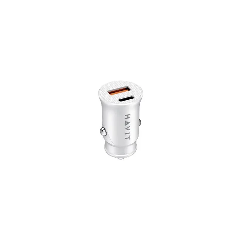 Havit Auto punjač CC2022, PD 20W, USB-A + USB-C