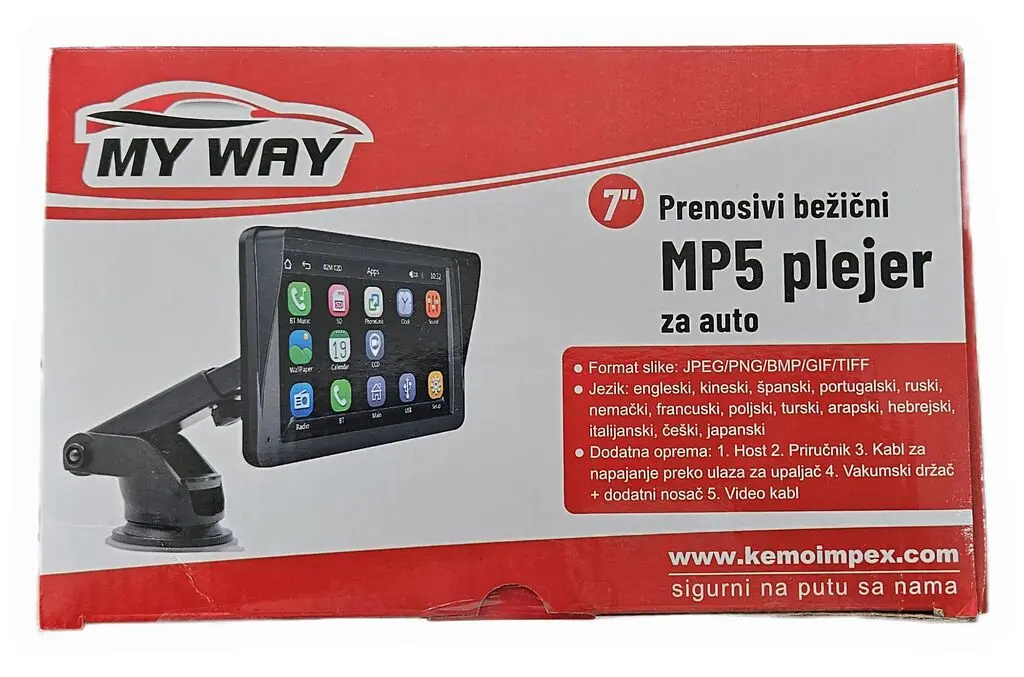 My Way Prenosivi bežični MP5 plejer za auto